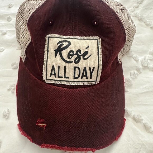 Headmost | Accessories | Ros All Day Trucker Hat Distressed Burgundy ...